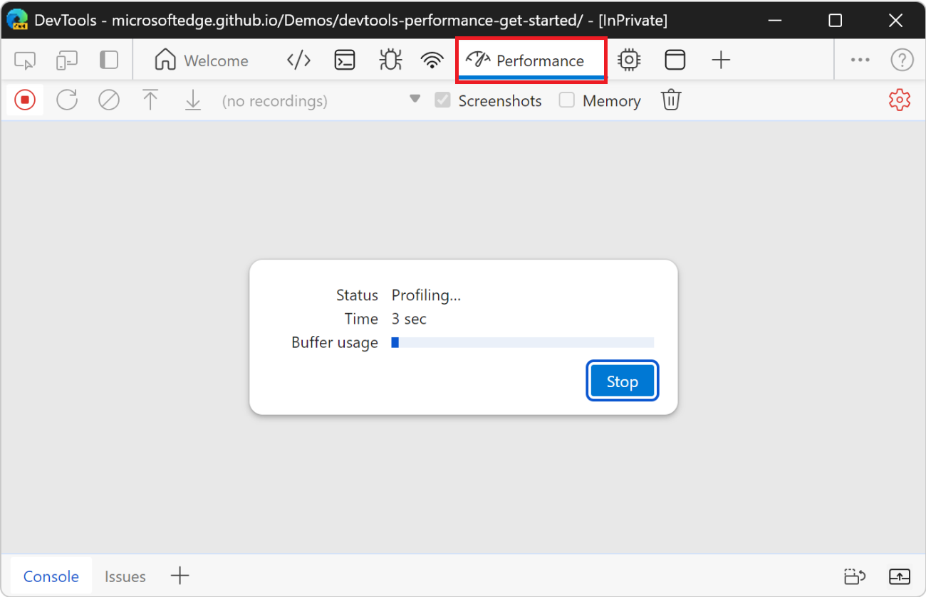 Analyze runtime performance (tutorial) - Microsoft Edge Developer documentation | Microsoft Learn