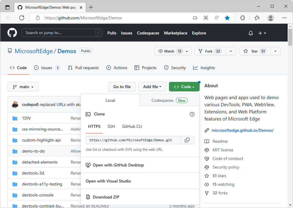 Sample code for DevTools - Microsoft Edge Developer documentation | Microsoft Learn