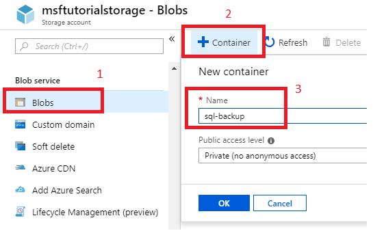 Quickstart Backup And Restore To Azure Blob Storage Sql Server Microsoft Learn