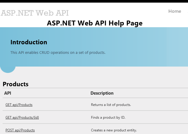 Aspnet Web Apisi Için Yardım Sayfaları Oluşturma Aspnet 4x Microsoft Learn