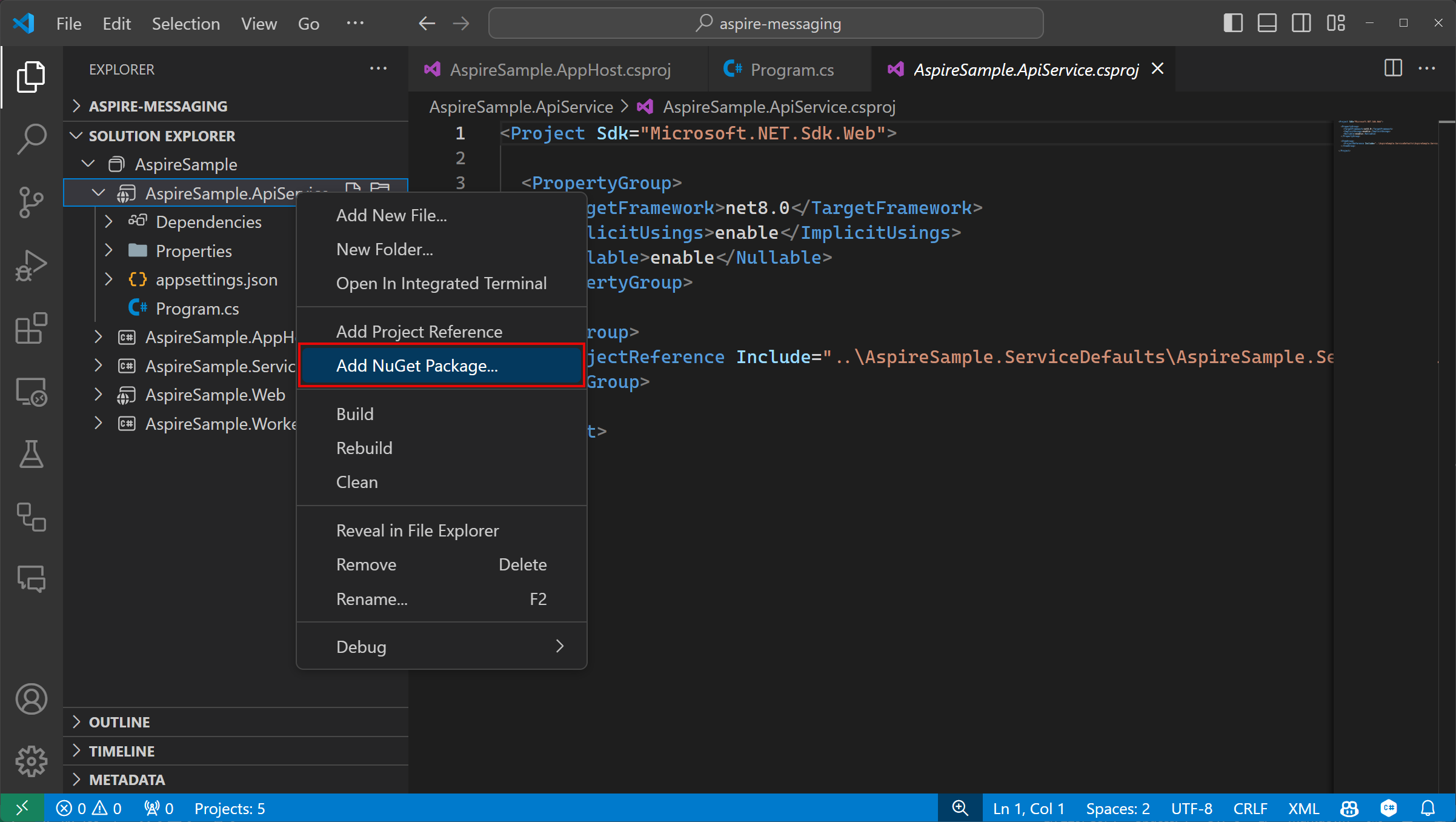 Use Net Aspire Messaging Integrations In Aspnet Core Net Aspire Microsoft Learn