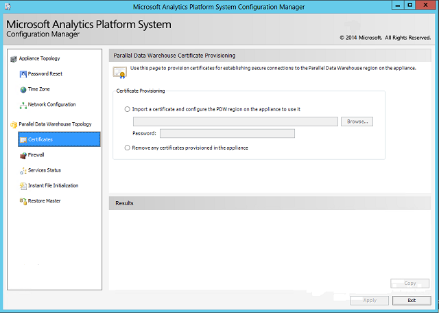 PDW certificate provisioning - Parallel Data Warehouse | Microsoft Learn PDW certificate provisioning - Parallel Data Warehouse | Microsoft Learn