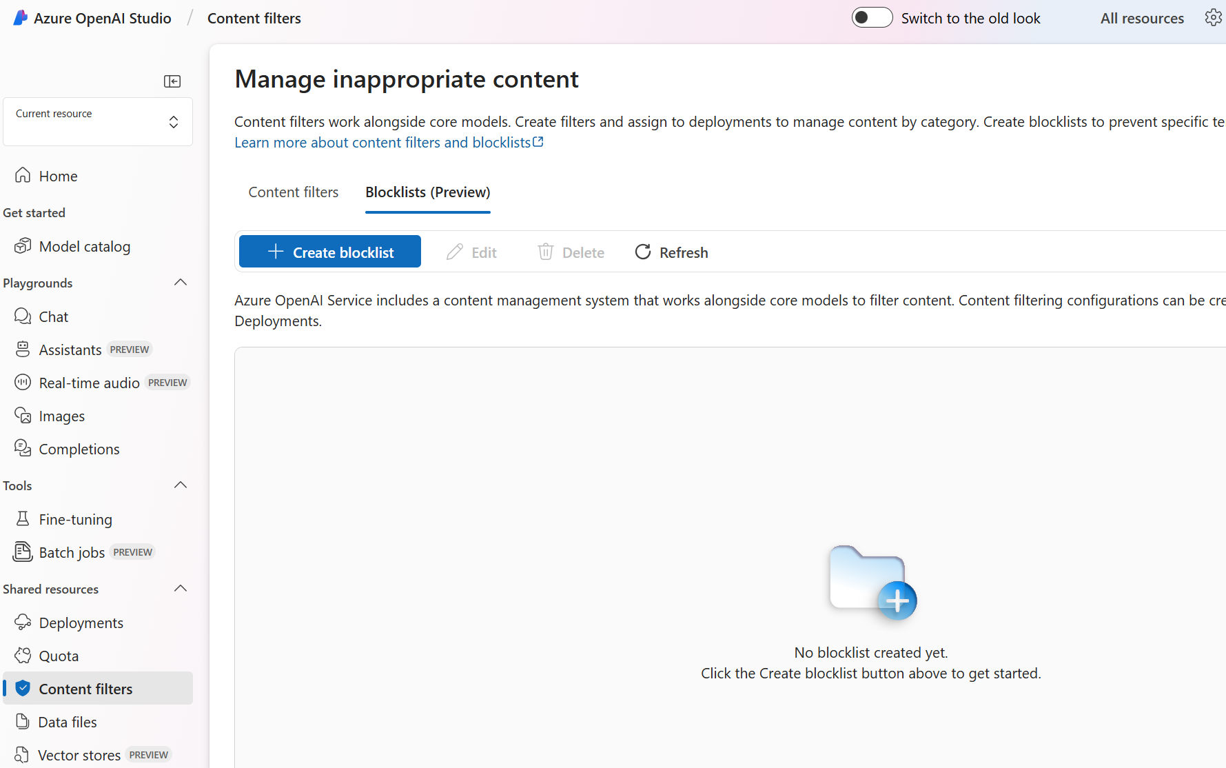 如何将阻止列表与 Azure Openai 服务配合使用 Azure Openai Microsoft Learn