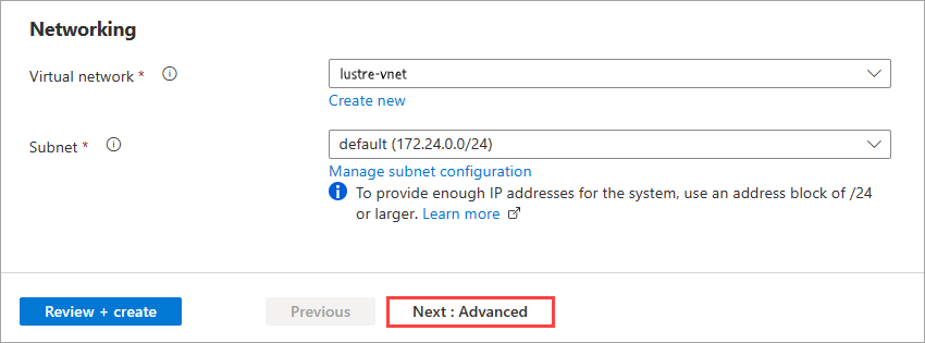 在 Azure 门户中创建 Azure 托管 Lustre 文件系统 Azure Managed Lustre File System Microsoft Learn