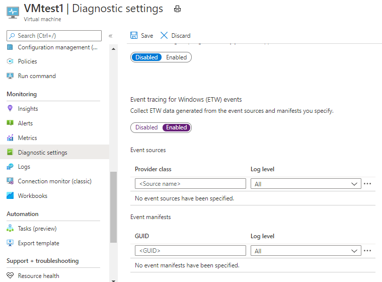 使用 Log Analytics 代理收集 Windows 事件跟踪 Etw 事件,以在 Azure Monitor 日志中进行分析 Azure Monitor Microsoft