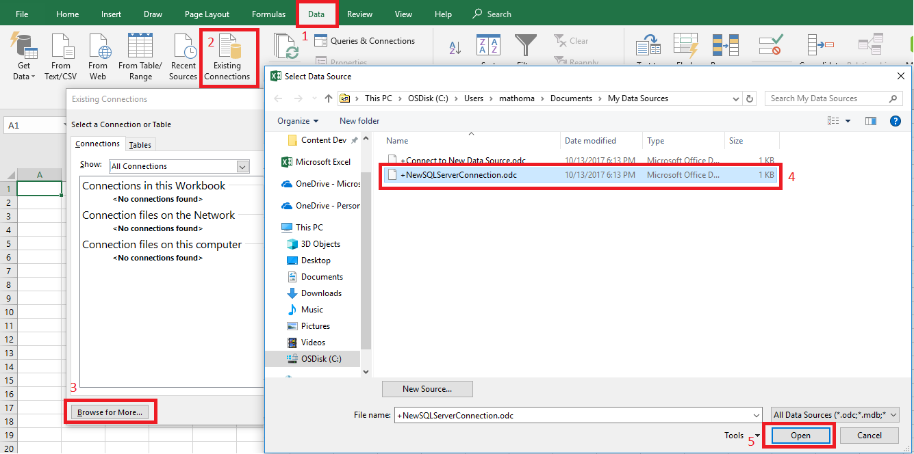 使用 Excel 进行连接 Azure Sql Database And Azure Sql Managed Instance Microsoft Learn