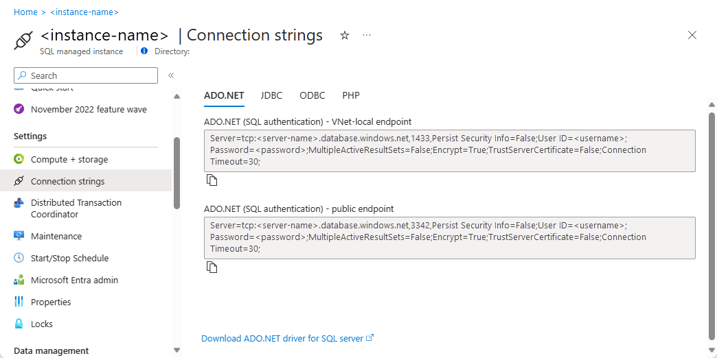 配置公共终结点 Azure Sql Managed Instance Microsoft Learn