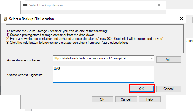 快速入门:还原备份 Ssms Azure Sql Managed Instance Microsoft Learn