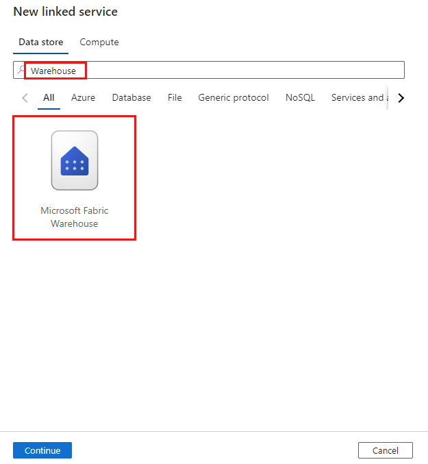 复制和转换 Microsoft Fabric 仓库中的数据 Azure Data Factory And Azure Synapse Microsoft Learn