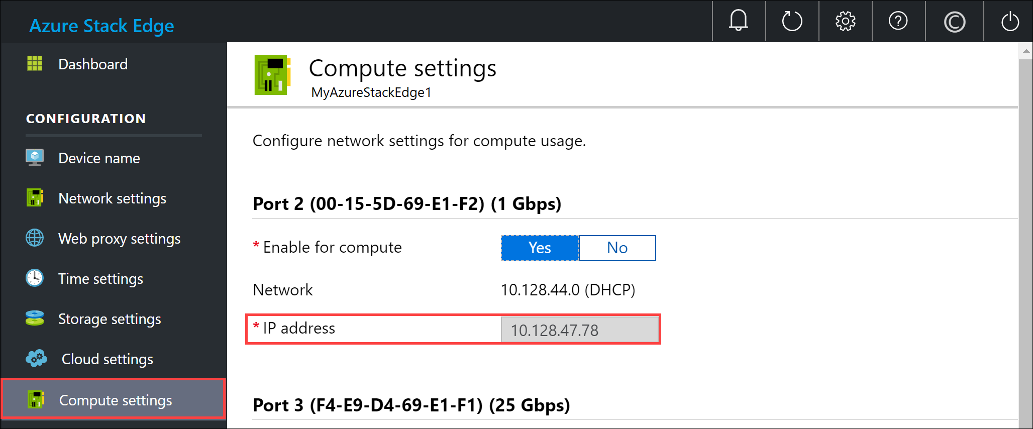 管理 Azure Stack Edge Pro Fpga 计算网络以访问模块 Microsoft Learn