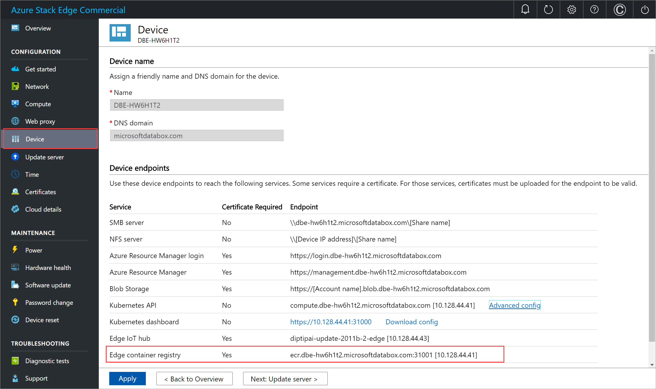 在 Azure Stack Edge Pro Gpu 设备上启用 Edge 容器注册表 Microsoft Learn