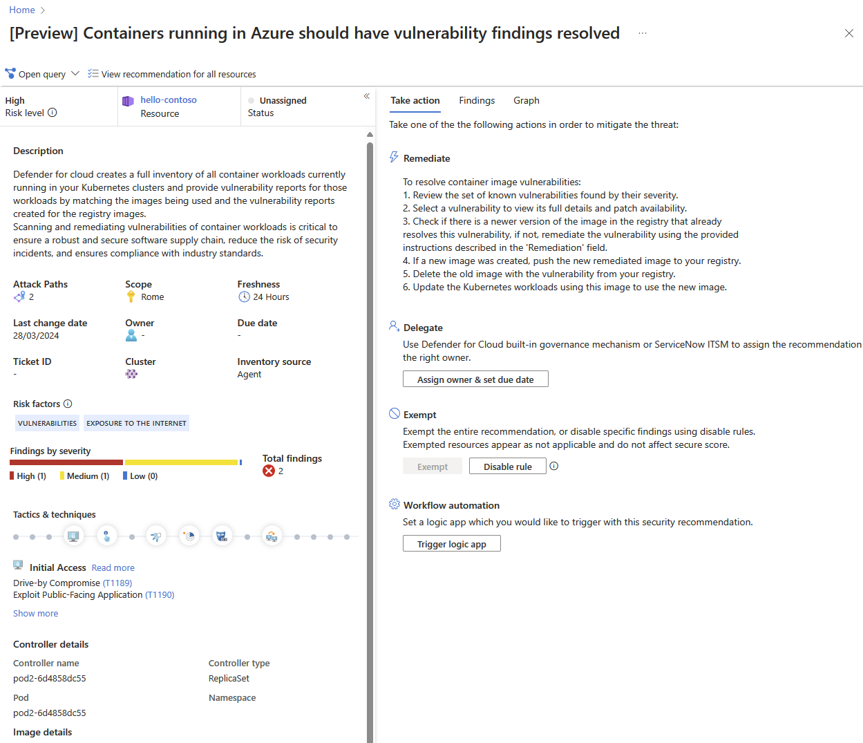 评估 Kubernetes 群集上运行的容器的漏洞 - Microsoft Defender for Cloud | Microsoft Learn 评估 Kubernetes 群集上运行的容器的漏洞 - Microsoft Defender for Cloud | Microsoft Learn