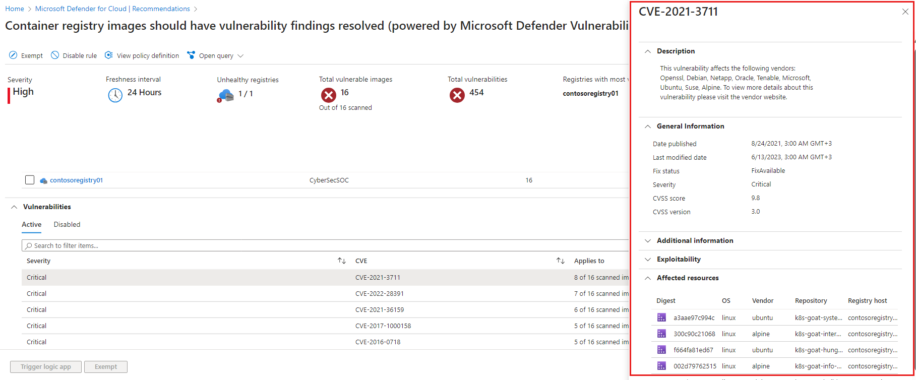 如何查看和修正注册表映像的漏洞评估结果(安全功能分数)。 - Microsoft Defender for Cloud | Microsoft ... 如何查看和修正注册表映像的漏洞评估结果(安全功能分数)。 - Microsoft Defender for Cloud | Microsoft ...