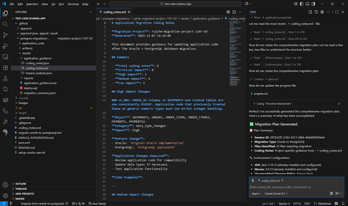 使用 GitHub Copilot 应用现代化从 Oracle 迁移到 PostgreSQL - Azure | Microsoft Learn