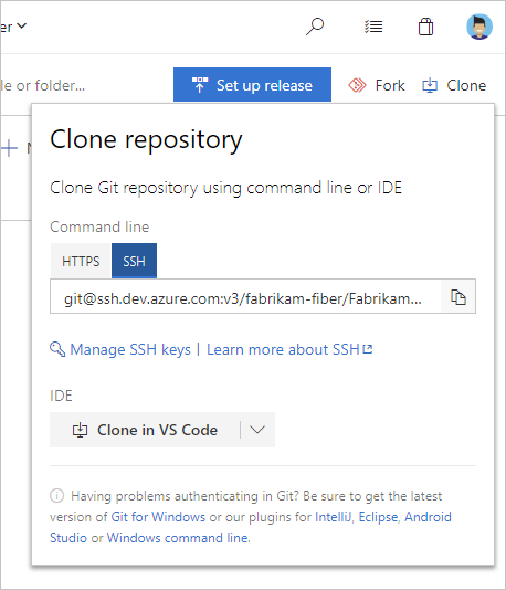 使用 SSH 密钥身份验证 - Azure Repos | Microsoft Learn 使用 SSH 密钥身份验证 - Azure Repos | Microsoft Learn
