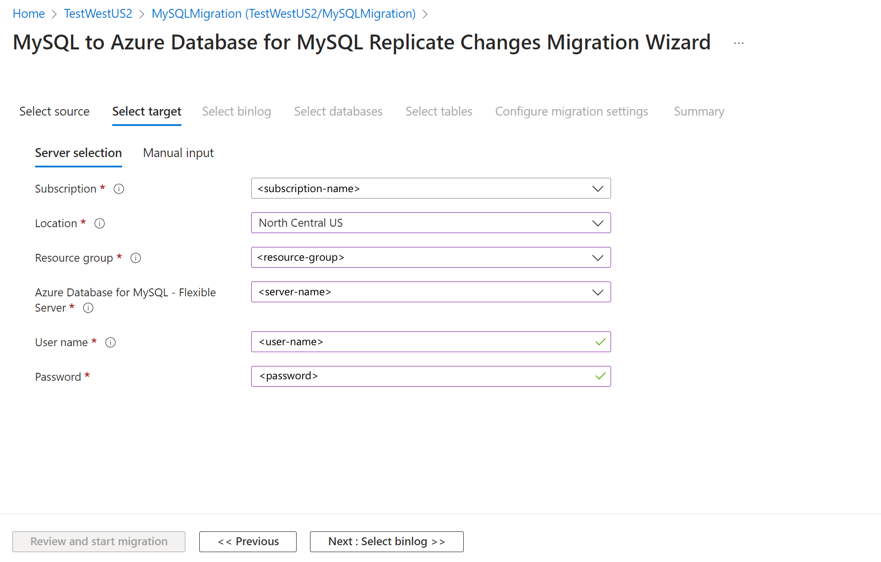 教程:通过 Azure 门户使用 Dms 复制更改从 Mysql 迁移到 Azure Database For Mysql 灵活服务器 Azure Database Migration