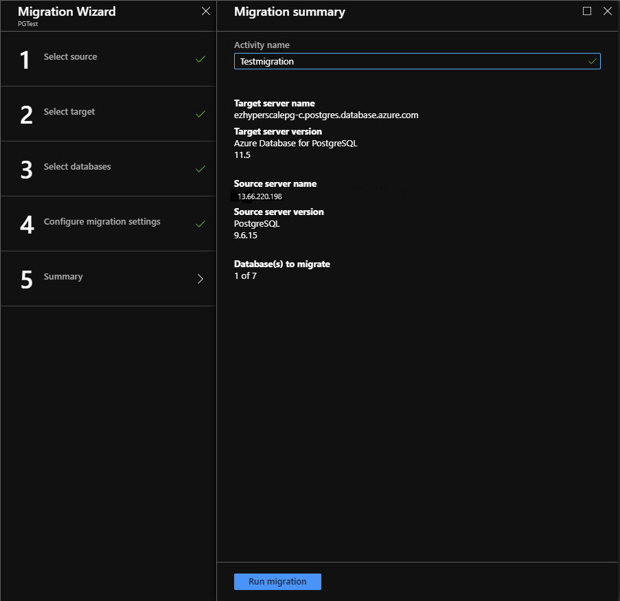 教程:通过 Azure 门户将 Postgresql 迁移到 Azure Db For Postgresql Azure Database Migration Service
