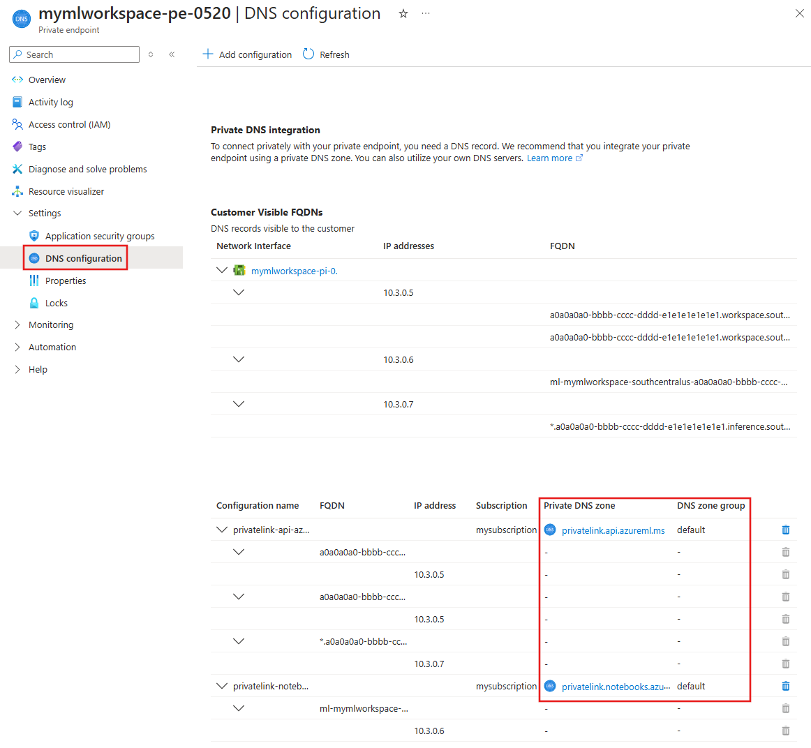 排查专用终结点连接问题 Azure Machine Learning Microsoft Learn