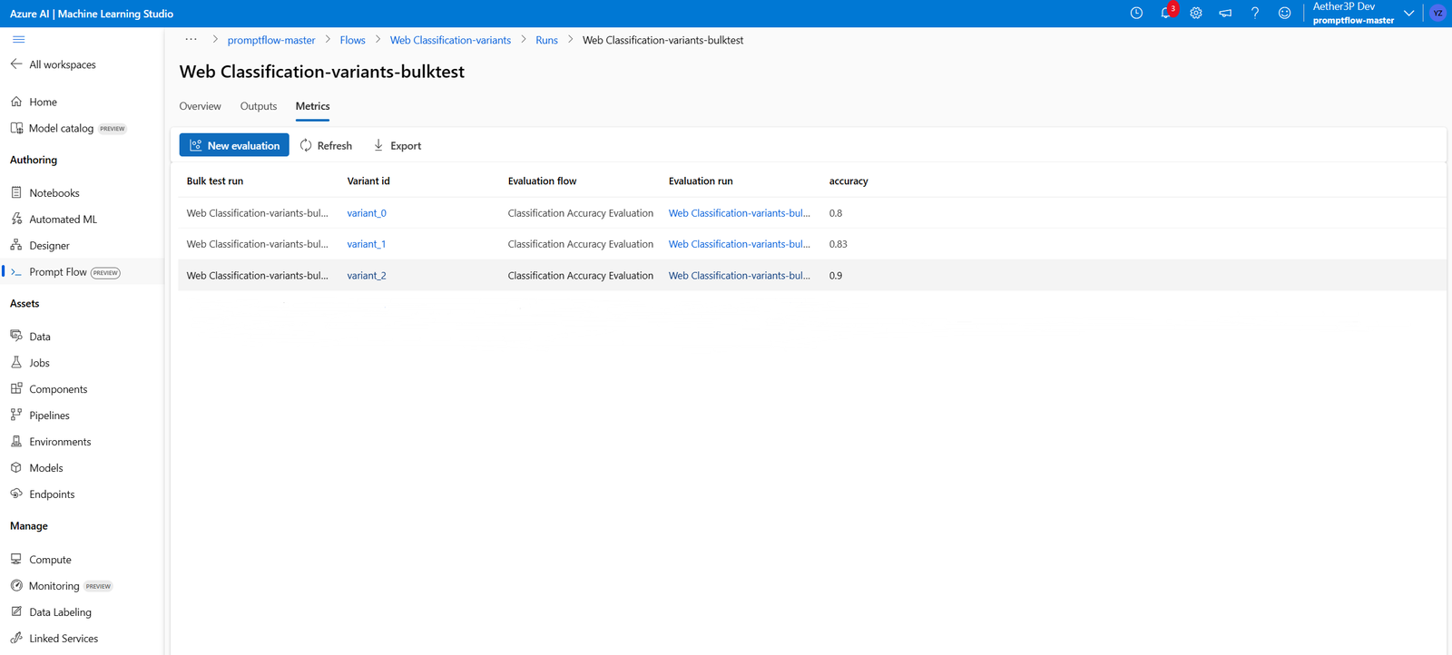 使用“提示”流中的变体调整提示(预览版) - Azure Machine Learning | Microsoft Learn 使用“提示”流中的变体调整提示(预览版) - Azure Machine Learning | Microsoft Learn
