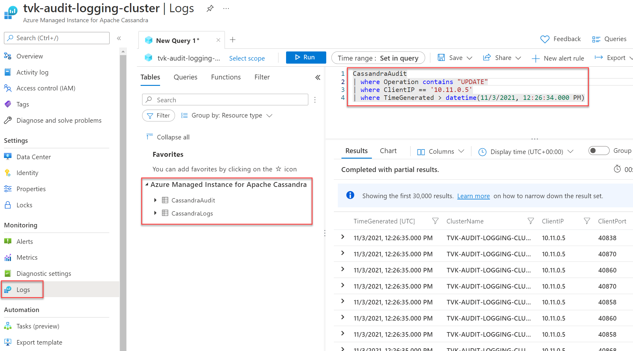 使用 Azure Monitor 监视 Azure Managed Instance For Apache Cassandra Microsoft Learn