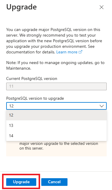 主版本升级 Azure Database For Postgresql 灵活服务器 Microsoft Learn