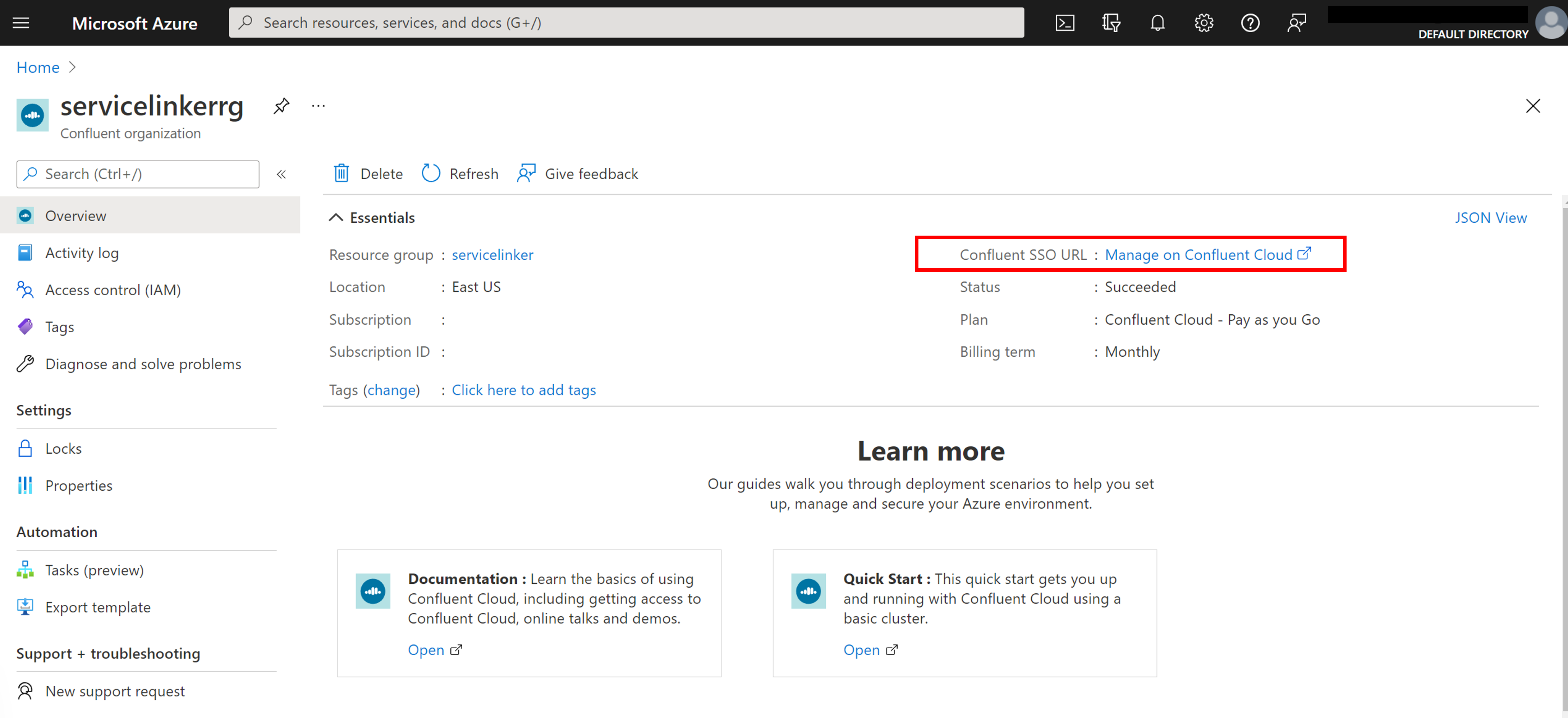 教程:在 Azure Spring Apps 中部署使用服务连接器连接到 Confluent Cloud 上 Apache Kafka 的 Spring Boot 应用 Microsoft
