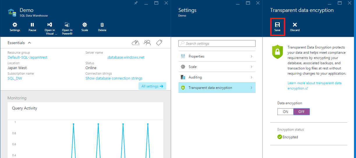 用于专用 Sql 池(以前称为 Sql Dw)的透明数据加密(门户) Azure Synapse Analytics Microsoft Learn
