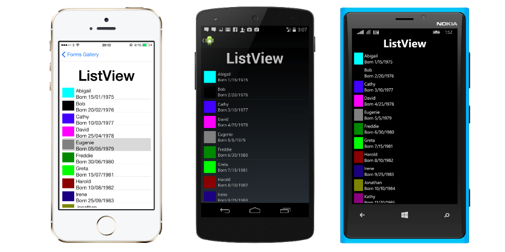 ListView 类 (Xamarin.Forms) | Microsoft Learn ListView 类 (Xamarin.Forms) | Microsoft Learn