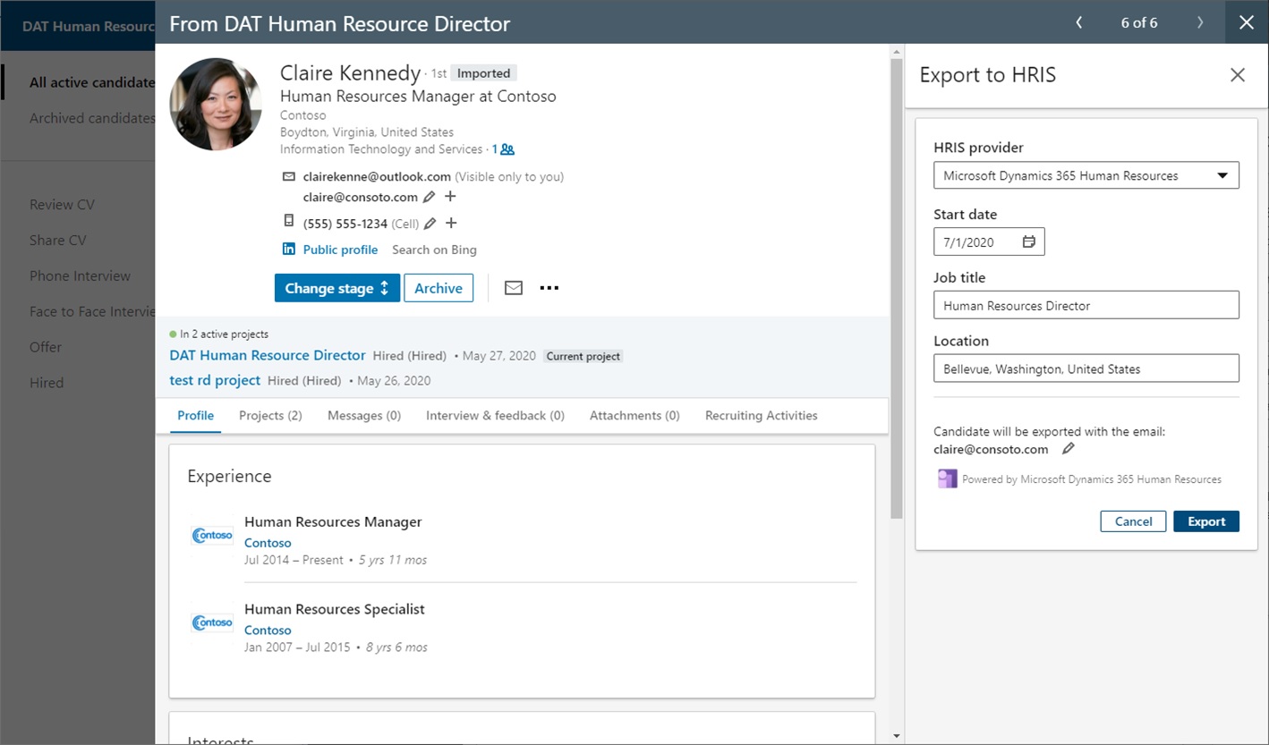 与 LinkedIn Talent Hub 集成 - Human Resources | Dynamics 365 | Microsoft Learn 与 LinkedIn Talent Hub 集成 - Human Resources | Dynamics 365 | Microsoft Learn