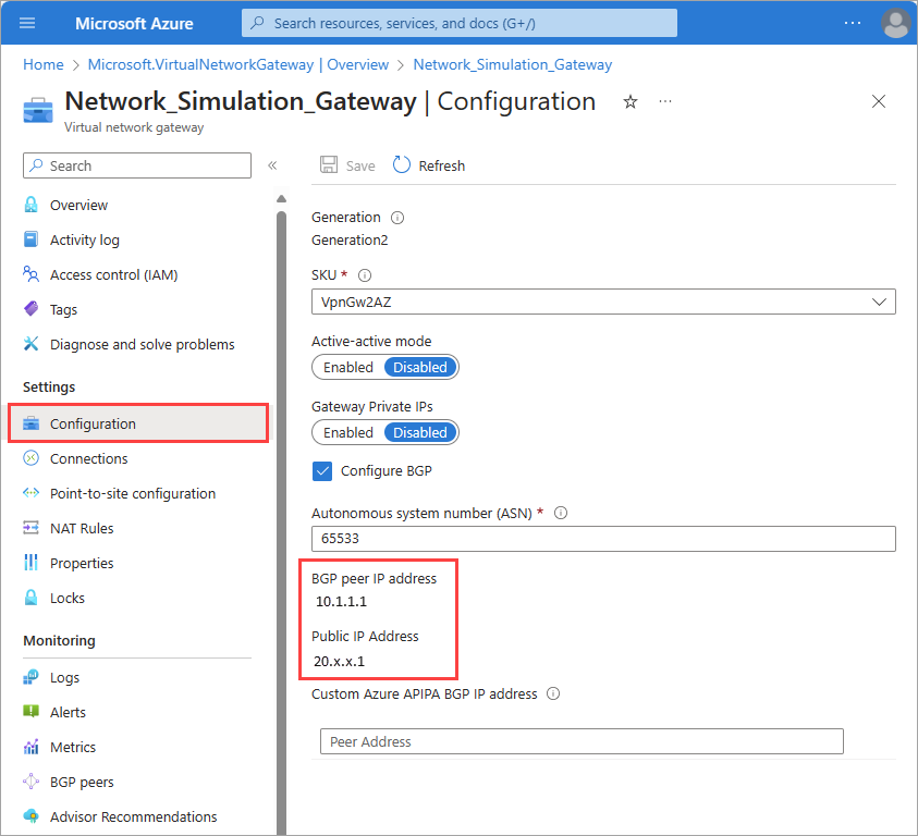 使用 Azure Vng 模拟远程网络连接 Global Secure Access Microsoft Learn