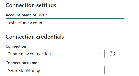 设置 Azure Blob 存储连接 Microsoft Fabric Microsoft Learn