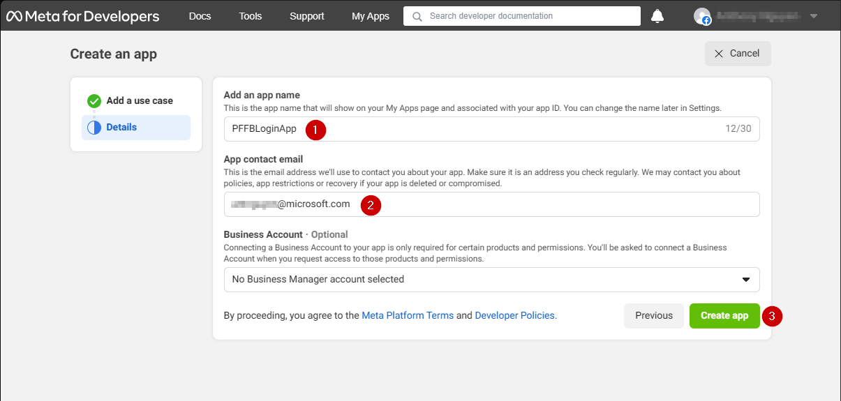 使用 Facebook 和 Html5 设置 Playfab 身份验证 Playfab Microsoft Learn