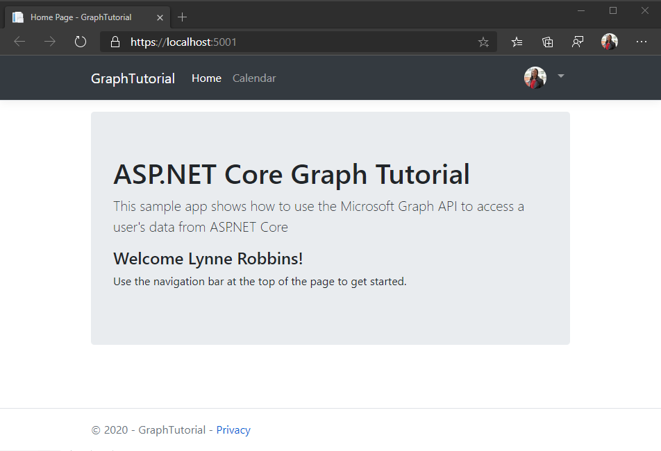 使用 Microsoft Graph 生成 Aspnet Core Mvc 应用 Microsoft Graph Microsoft Learn