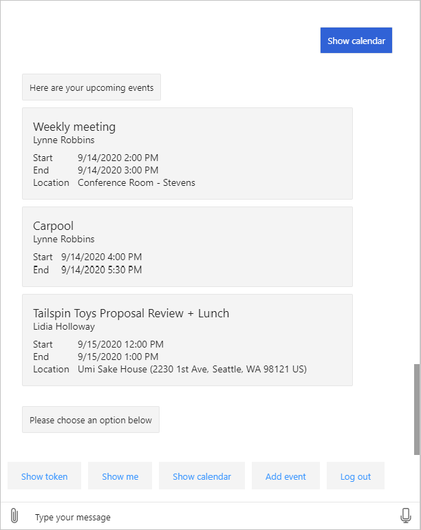 使用 Microsoft Graph 构建 Bot 框架 Bot Microsoft Graph Microsoft Learn