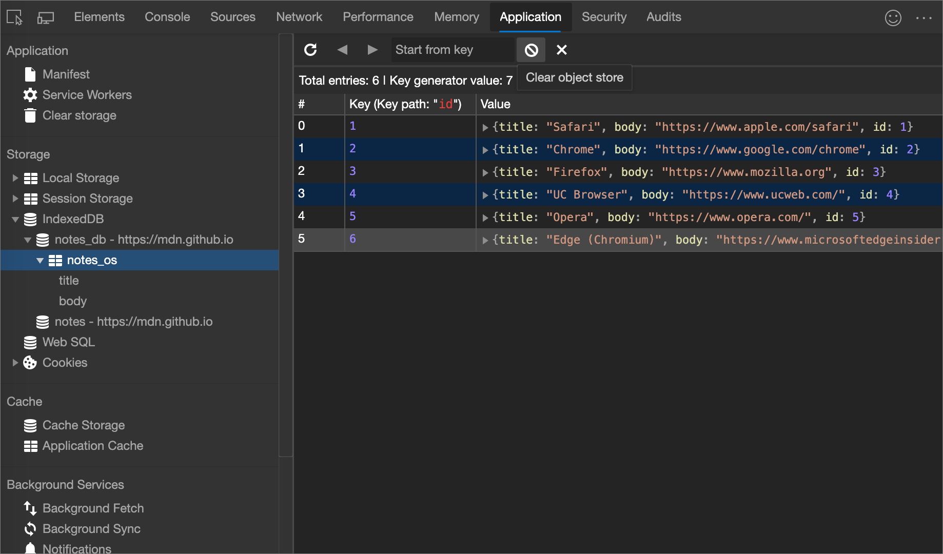 查看和更改 Indexeddb 数据 Microsoft Edge Development Microsoft Learn