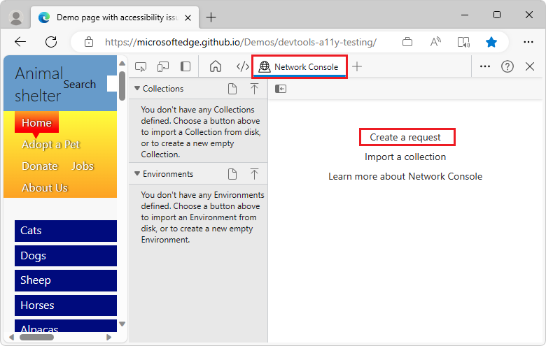 使用网络控制台工具compose和发送 Web Api 请求 Microsoft Edge Developer Documentation Microsoft Learn