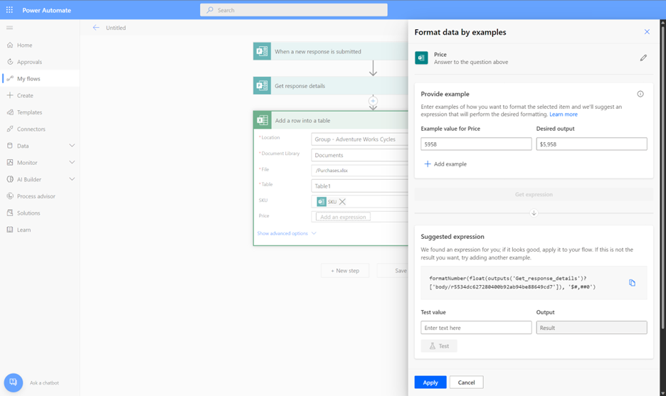 通过示例使用 Power Automate 使用格式数据更改数据格式 Power Automate Microsoft Learn