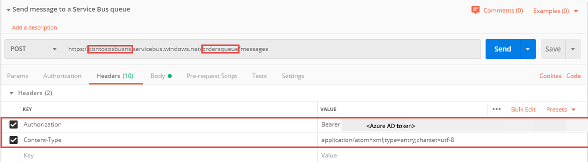 使用 Azure Active Directory 身份验证将消息发送到服务总线队列 Microsoft Learn