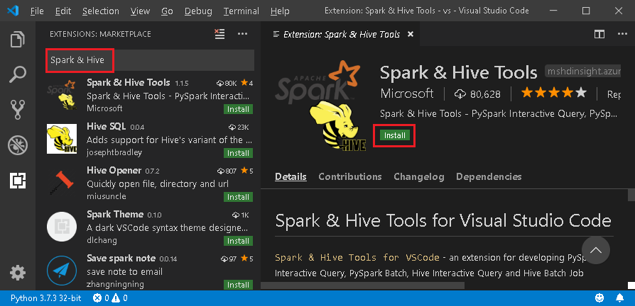 运行作业:适用于 Vs Code 的 Spark 和 Hive 工具 Sql Server Big Data Clusters Microsoft Learn