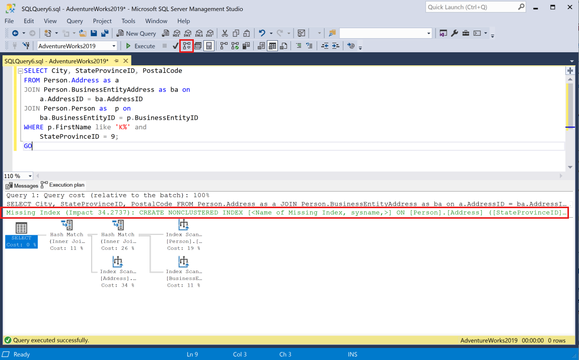 使用缺失索引建议优化非聚集索引 - SQL Server | Microsoft Learn 使用缺失索引建议优化非聚集索引 - SQL Server | Microsoft Learn