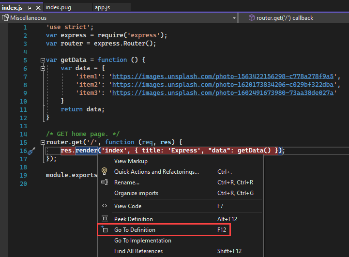 创建 Node.js 和 Express 应用 - Visual Studio (Windows) | Microsoft Learn