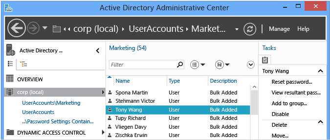 Advanced AD DS Management Using Active Directory Administrative Center ... Advanced AD DS Management Using Active Directory Administrative Center ...