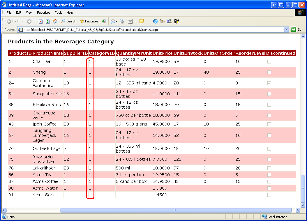 使用 Sqldatasource 進行參數化查詢 C Microsoft Learn