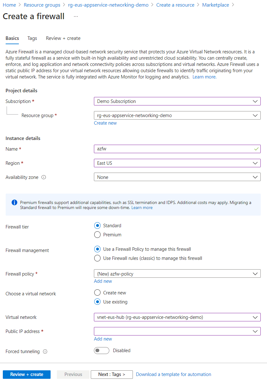 使用 Azure 防火牆的 App Service 輸出流量控制 Azure App Service Microsoft Learn