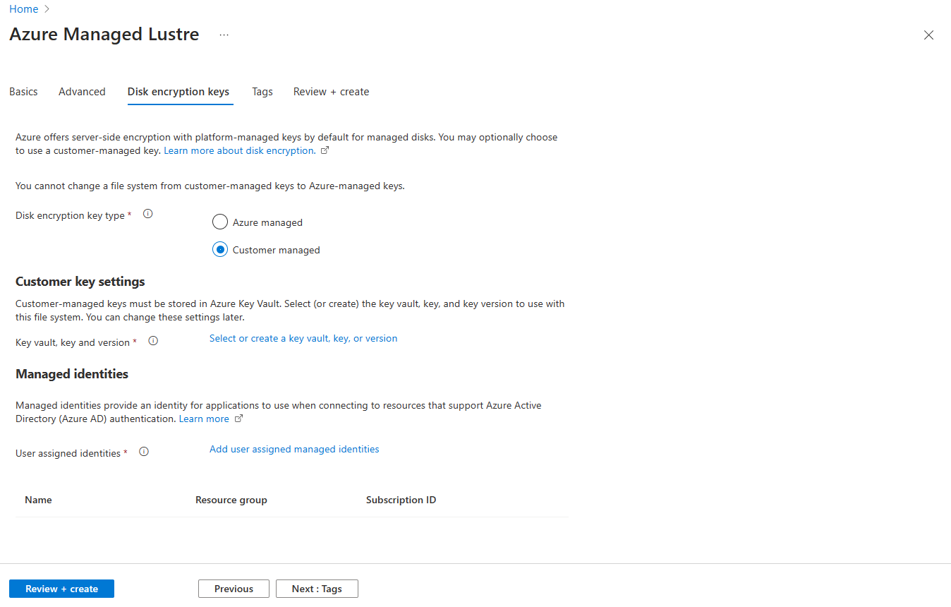 使用 Azure 入口網站 建立 Azure 受控 Lustre 文件系統 Azure Managed Lustre File System Microsoft Learn