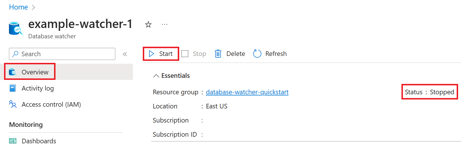 建立資料庫監看員以監視 Azure Sql Azure Sql Database And Sql Managed Instance Microsoft Learn