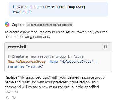 使用 Microsoft Azure Copilot 產生 Powershell 指令碼 Microsoft Learn
