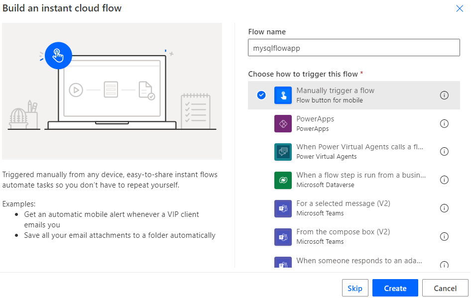 建立power Automate 流程 Azure Database For Mysql Flexible Server Microsoft Learn