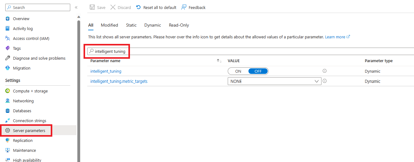 設定智慧型手機調整 入口網站 Azure Database For Postgresql Flexible Server Microsoft Learn