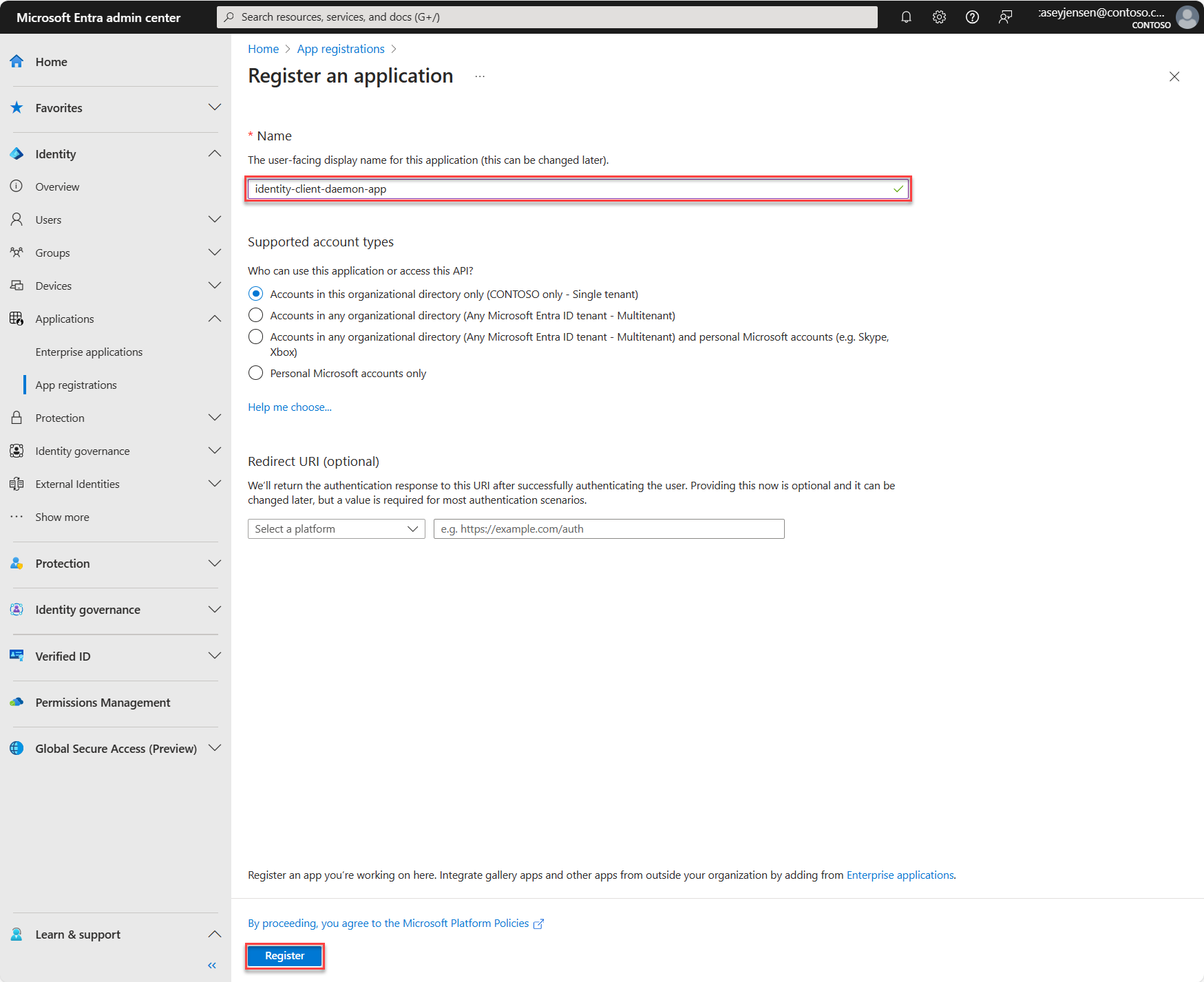 快速入門:存取受保護 Web Api 的 Net 控制台應用程式 Microsoft Identity Platform Microsoft Learn